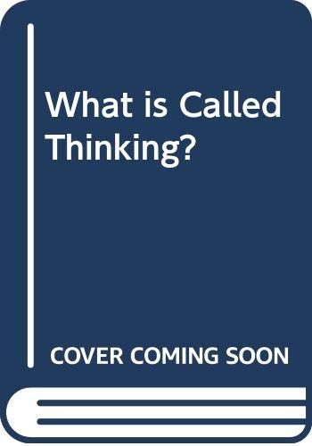 WHAT IS CALLED THINKING By Martin Heidegger - Hardcover | eBay UK