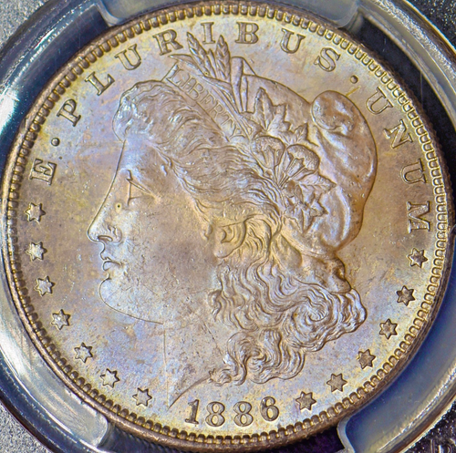 1886-S Morgan Silver Dollar - PCGS & CAC MS65 Toned - COINGIANTS | eBay