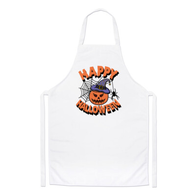 Happy Halloween Chefs Apron Spooky Halloween Ghost Pumpkin Scary ...
