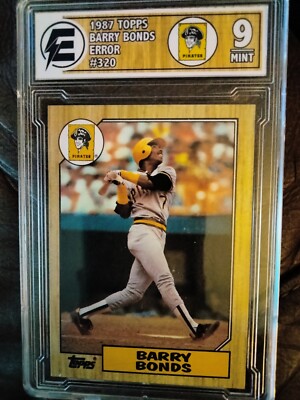 1987 Barry Bonds Topps Rookie Card #320 Error card. EGC Graded 9 | eBay