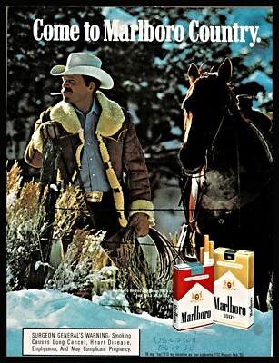 1985 MARLBORO MAN Cigarettes AD Darrell Winfield Photo | eBay
