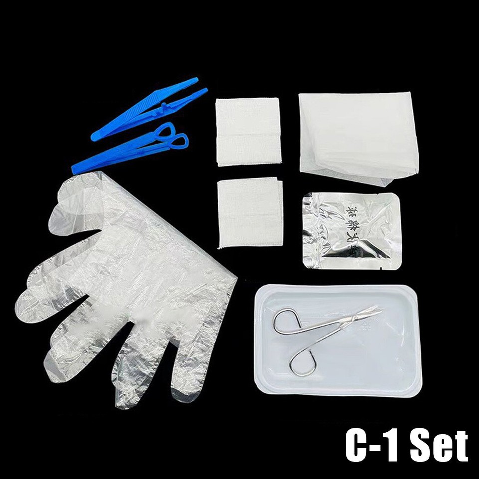 1 SET sterile disposable dressing change kit debridement suture wound ...
