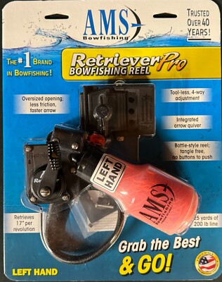 AMS Retriever Pro Bowfishing Reel Left Hand New 645756611157| eBay