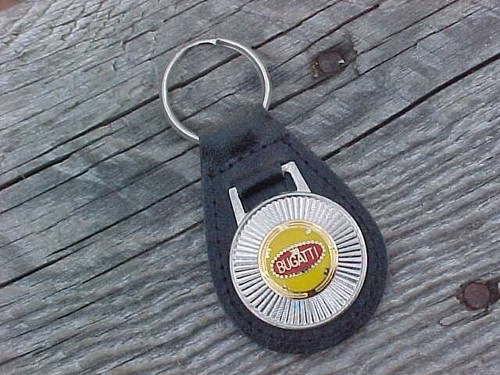 BUGATTI HI-PERFORMANCE LEATHER KEY FOB VINTAGE NOS CUSTOM-MADE HI ...