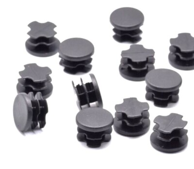 1" OD Tubing Bar Stool Leg Inserts Non‑Marring Chair Feet Caps Black ...