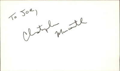 CHRISTOPHER MARCANTEL GUIDING LIGHT Signed 3"x5" Index Card | eBay