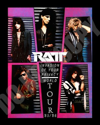 RATT Invasion of Your Privacy Concert World Tour Poster '85/'86 Repro ...