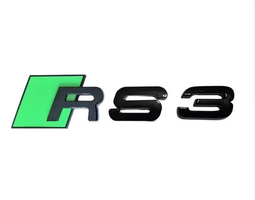 For Audi RS3 Car Rear Emblem Boot Trunk Badge Sticker Decal Logo GREEN ...