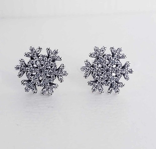 Authentic Pandora SNOWFLAKE STUD EARRINGS | eBay