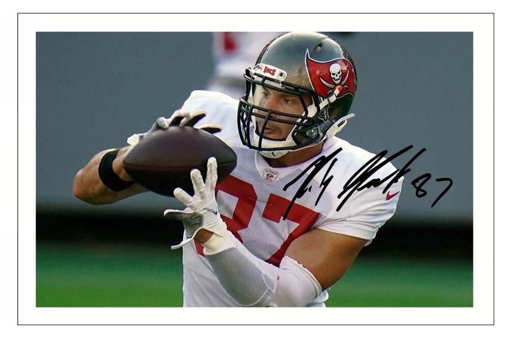 ROB GRONKOWSKI Signed Autograph PHOTO Fan Gift Print TAMPA BAY ...