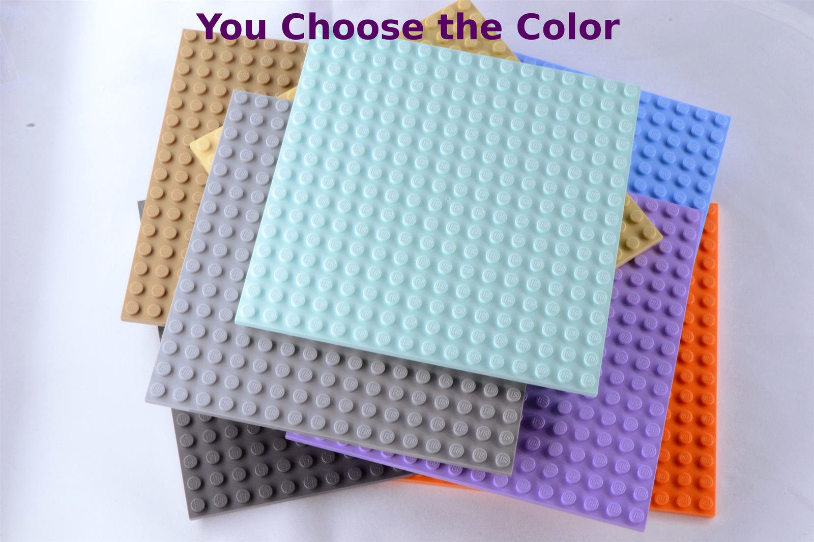Lego 16x16 Plate Lot of 1 Blue Orange Gray Aqua Tan Lime Lavender YOU ...