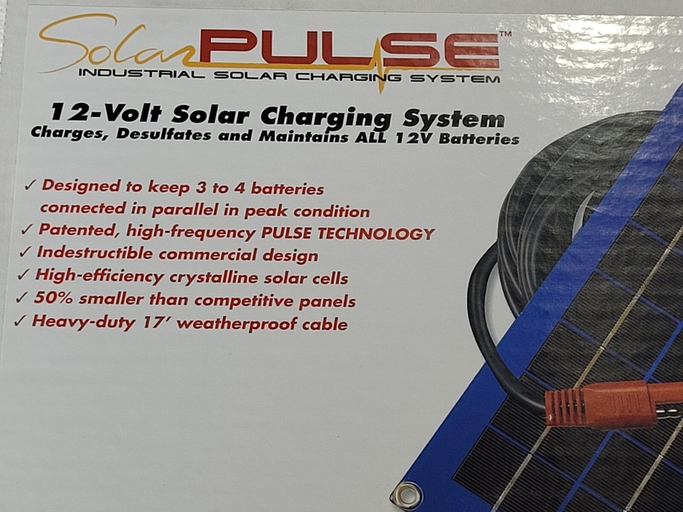 PulseTech SolarPulse SP-10 Solar Battery Charger Maintainer, 10 Watt ...