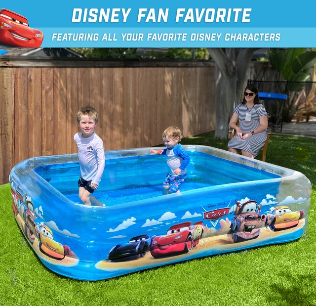 GoFloats Disney Pixar Cars 8x6 Inflatable Pool Inflatable Pool for Kids ...