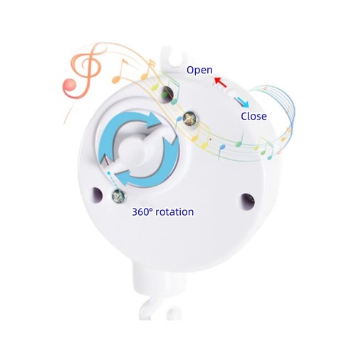 Baby Crib Mobile, Nursery Mobile for Crib with Music Motor Spinner Baby ...