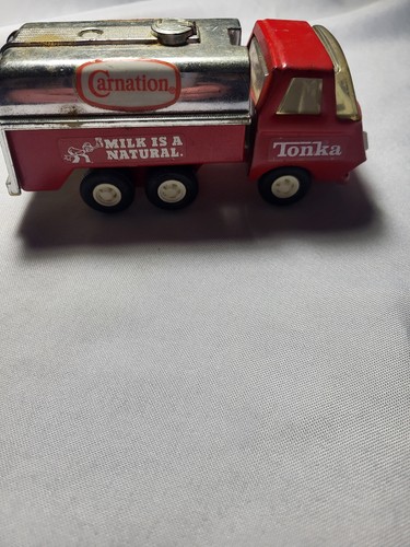 Vintage 1960s Tonka Carnation Milk Tanker Truck 55010 Red Chrome Toy ...