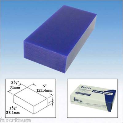 FERRIS CARVING WAX BLOCK 1 Lb POUND BLUE SOFT FILE-A-WAX#2 | eBay