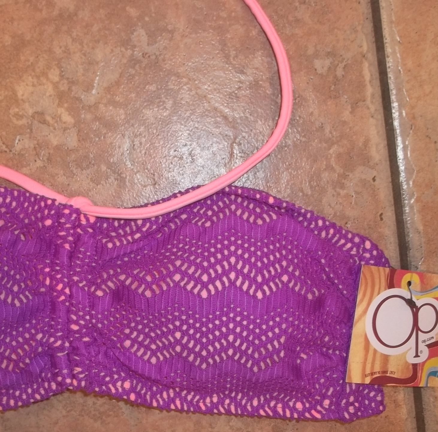 Ocean Pacific~BIKINI TOP~NWT Small Medium Large XL Bandeau~OP Swim ...