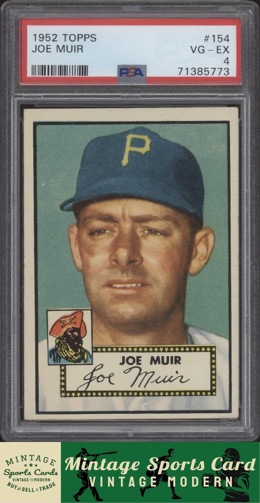 1952 Topps - Joe Muir - #154 Pirates Centered PSA 4 | eBay