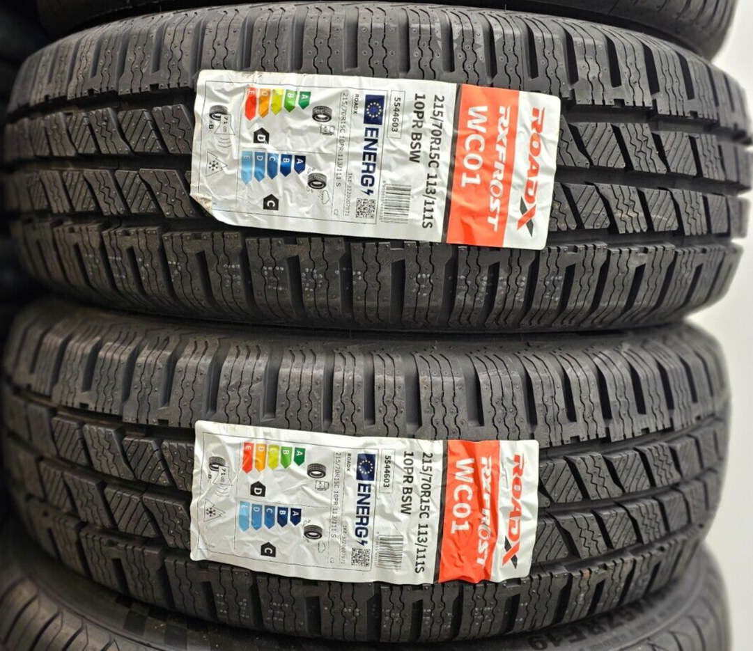 2X ROADX/DYNAMO WINTER SNOW/FROST 215/70 R15 111 VAN TYRES 215 70 15 M ...