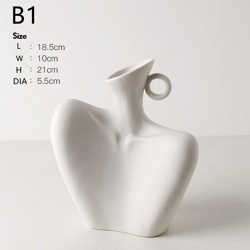 Home Decor Ceramic Flower Pot Human Vase Creative Decoration Vase | eBay