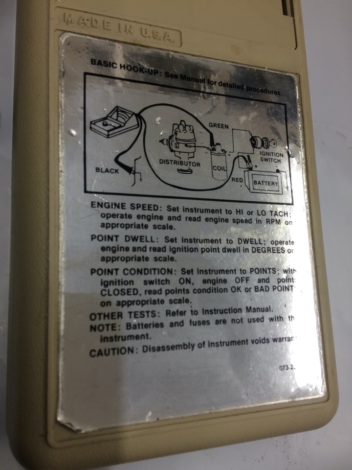 Vintage Dixco Pro Tester 5 Analyzer Diagnostic Tune Up Tool 1401/5 USA ...