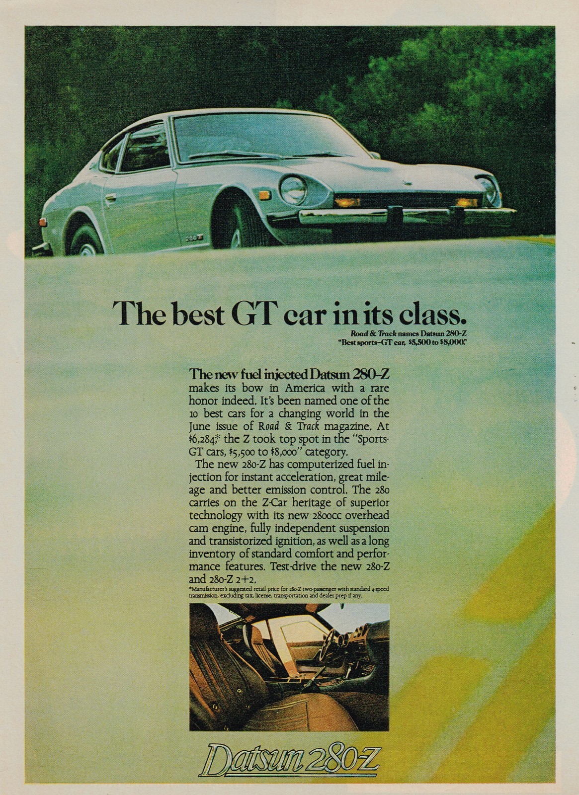 1975 DATSUN 280-Z AD / Advertisement: Best GT in Class, 280Z | eBay