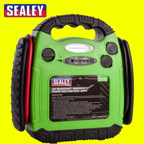 Sealey RS1312HV 12v 900A Portable Emergency Car Battery Jump Starter ...