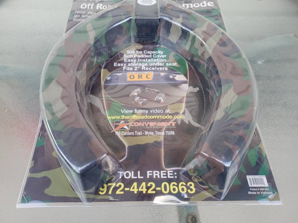 ORC Off-Road Portable Commode Hitch Camo Seat Emergency Toilet Camping ...