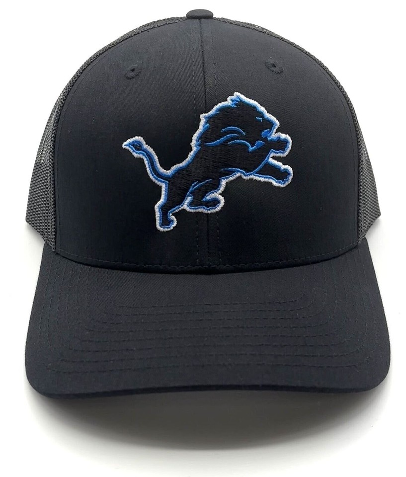 DETROIT LIONS BLACK HAT MVP AUTHENTIC NFL FOOTBALL TEAM ADJUSTABLE CAP ...