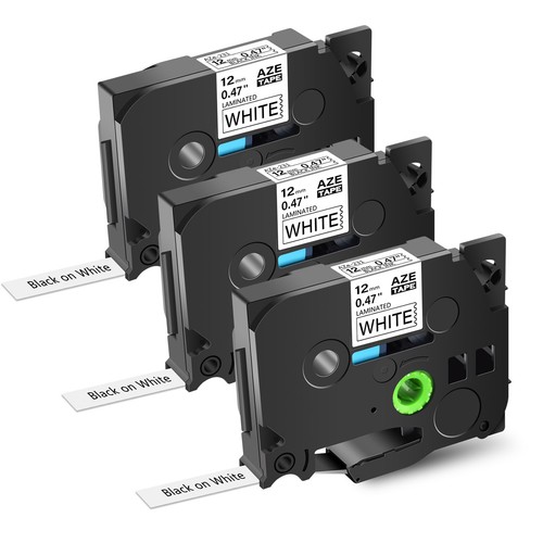 3PK Compatible TZe231 Tze-231 12mm 0.47 In Laminated White TZ Tape For ...