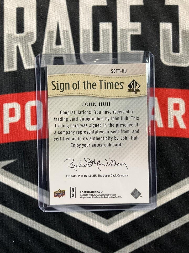 2014 SP Authentic Golf John Huh Sign of the Times AUTO Card #SOTT-HU💥 ...
