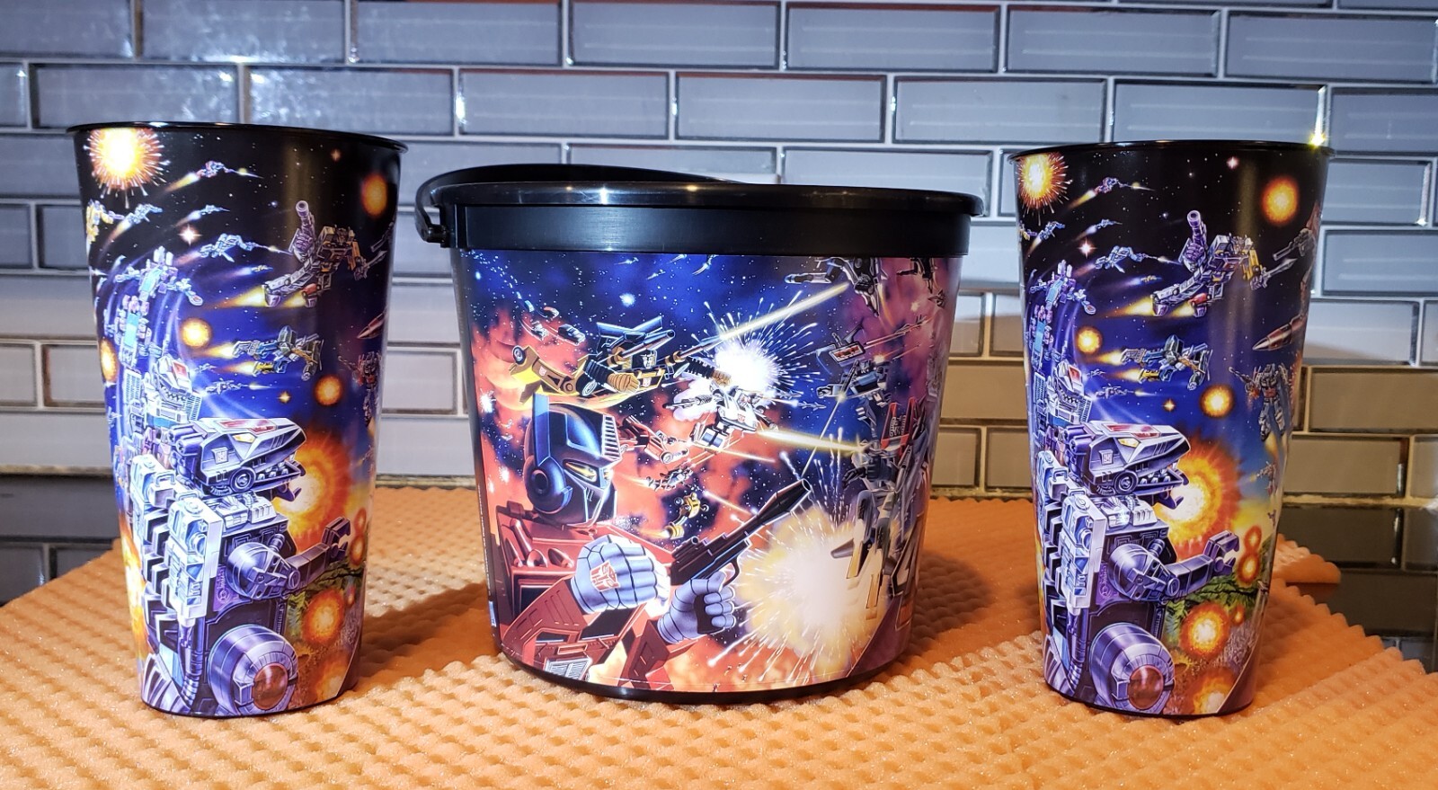 New 2024 Transformers 40th Anniversary 1 popcorn bucket + 2 cups ...
