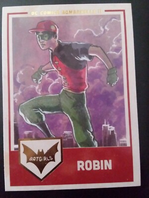 DC Comics Bombshells II 2 BATGIRLS Trading Card Insert G9 / Robin Gold ...
