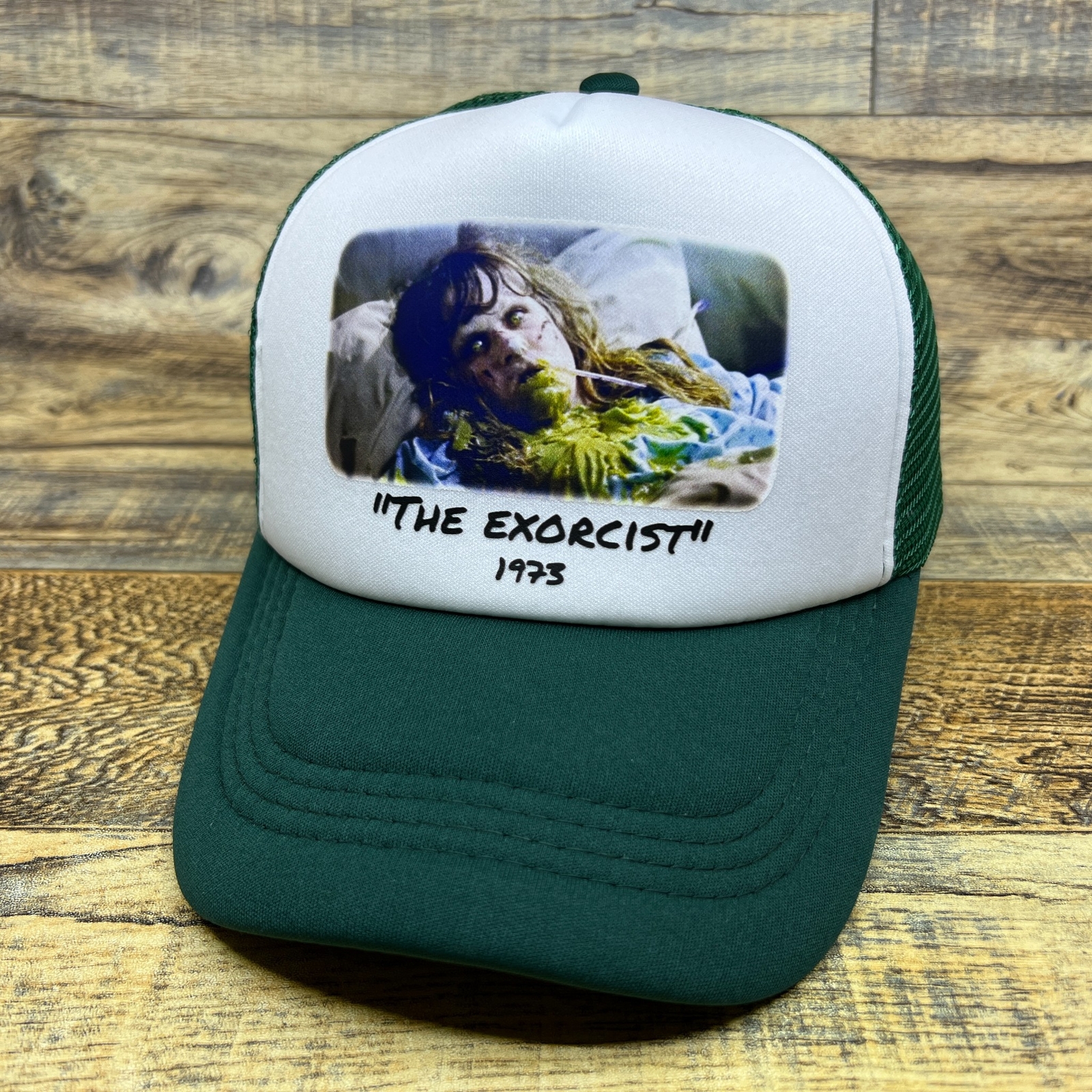 The Exorcist Mens Trucker Hat Green Snapback 1973 Cult Horror Movie ...