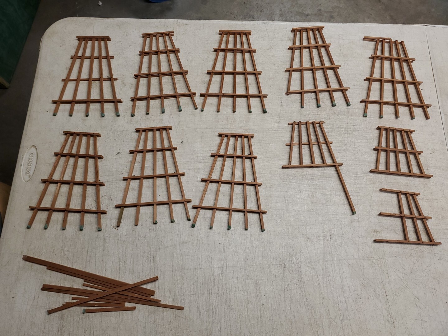 Custome Wood Model Train Trestle Bridge Support 8" Long Lot Of 6 (A323 ...