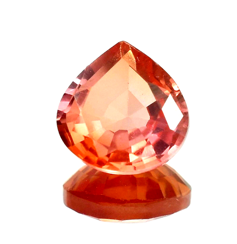 7x7 MM AAA Natural Ceylon Padparadscha Sapphire Heart Loose Gemstone ...