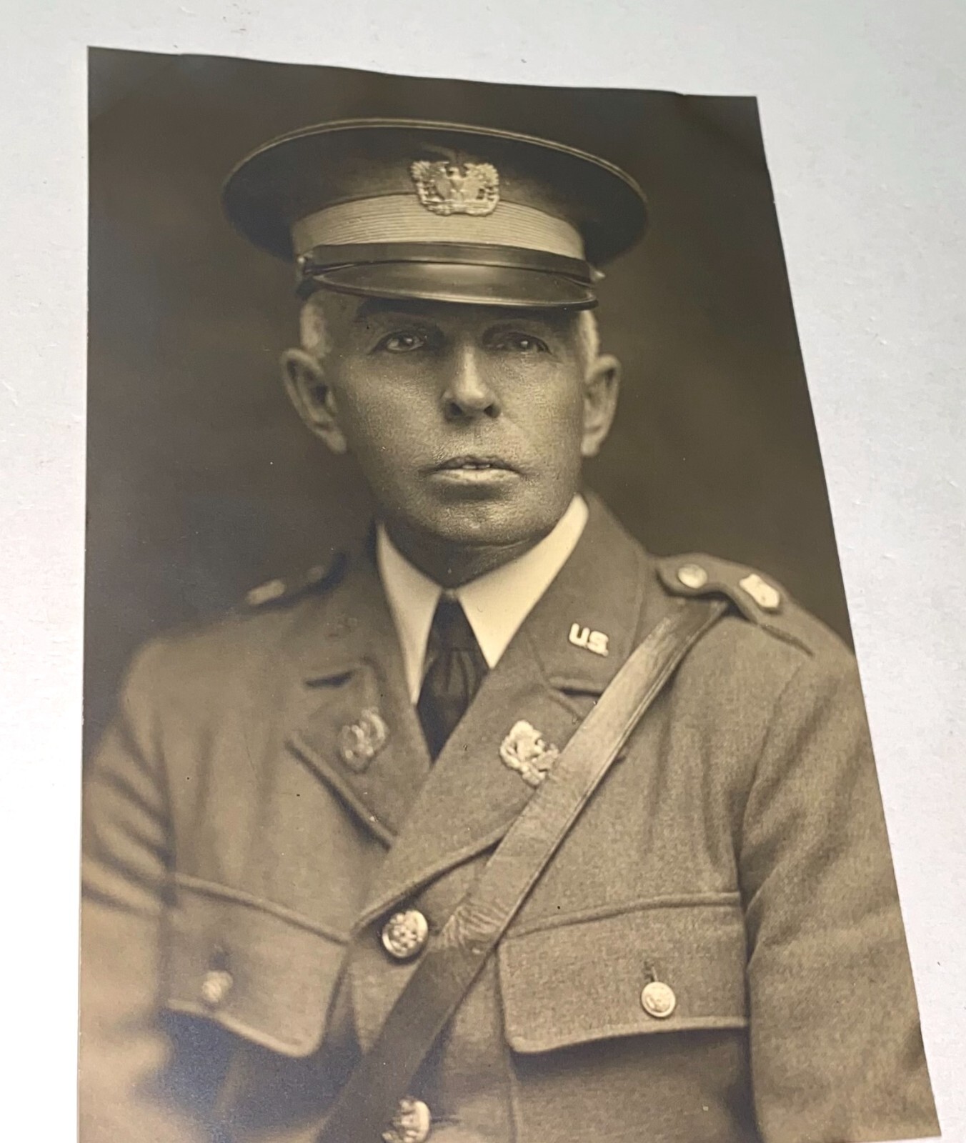 Rare Antique American Inter-War Warrant Officer in Uniform Snapshot ...