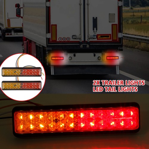 2X Trailer Lights 24LED Truck Ute Caravan Indicator 12V 24V Stop Tail ...