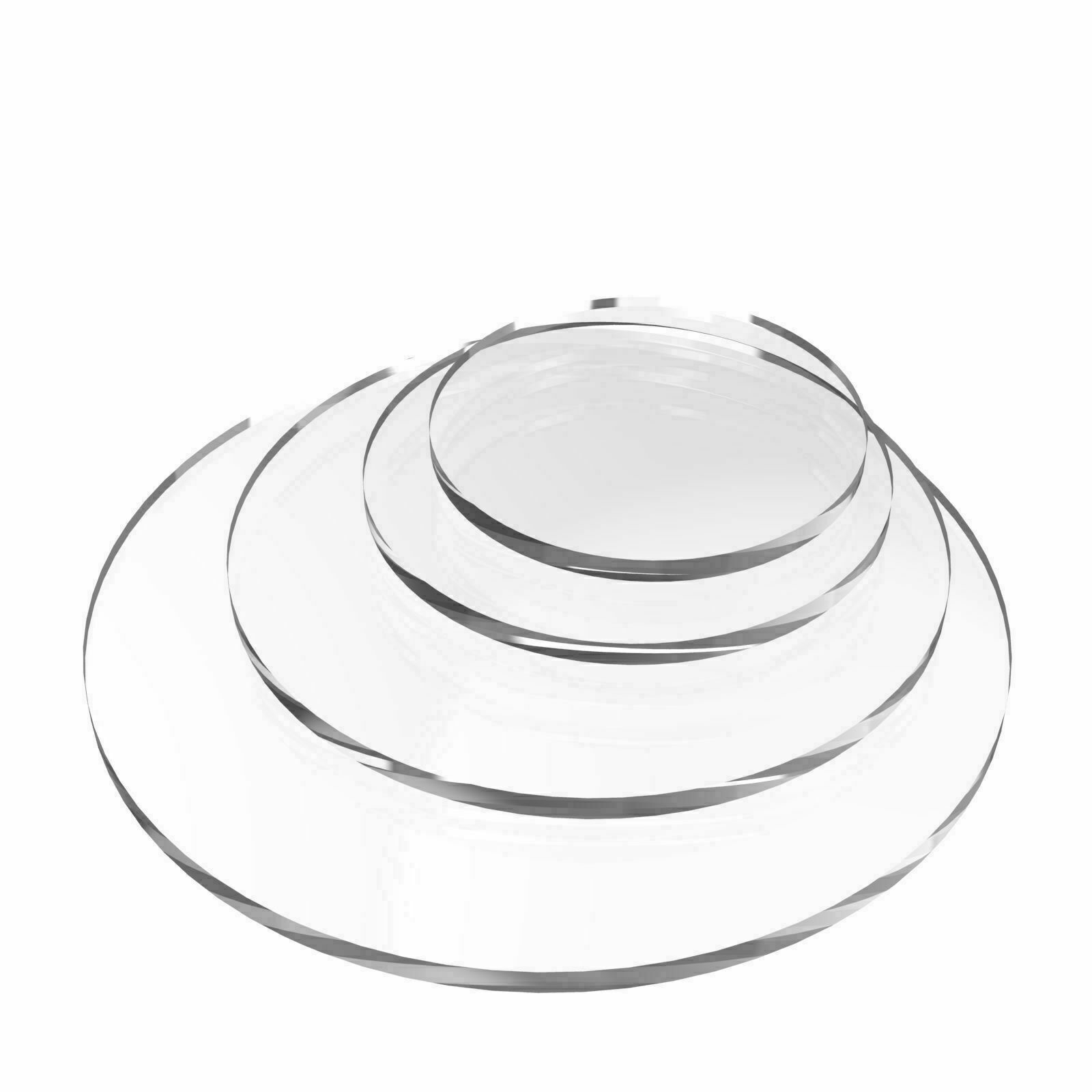 Laser Cut Clear Acrylic Plastic Circle Discs Perspex Sheet - Various ...