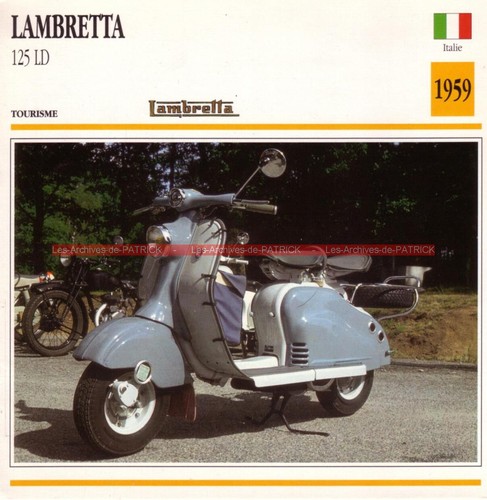LAMBRETTA LD 125 LD125 1959 : Fiche Moto #001868 | eBay