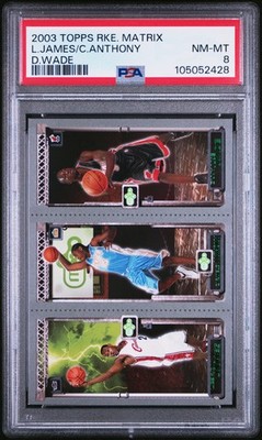 2003 Toops Rookie Matrix L James C Anthony D Wade RC PSA 8 | eBay