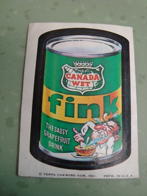 1973 Topps Wacky 1st Series Wonder Bread Wacky CANADA WET FINK 80040 | eBay