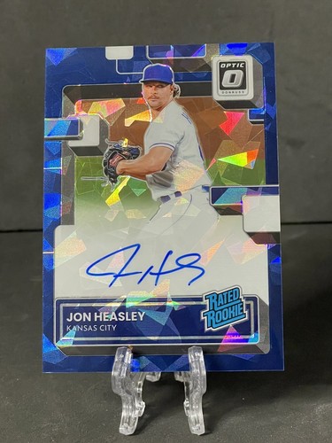 2022 Panini Optic John Heasley Rated Rookie Auto Blue Cracked Ice 03/35 ...