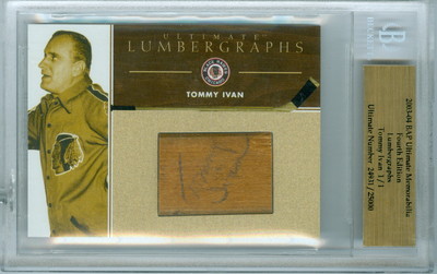 2003-04 BAP TOMMY IVAN 1/1 AUTO HOF LUMBERGRAPHS ULTIMATE 4TH EDITION ...