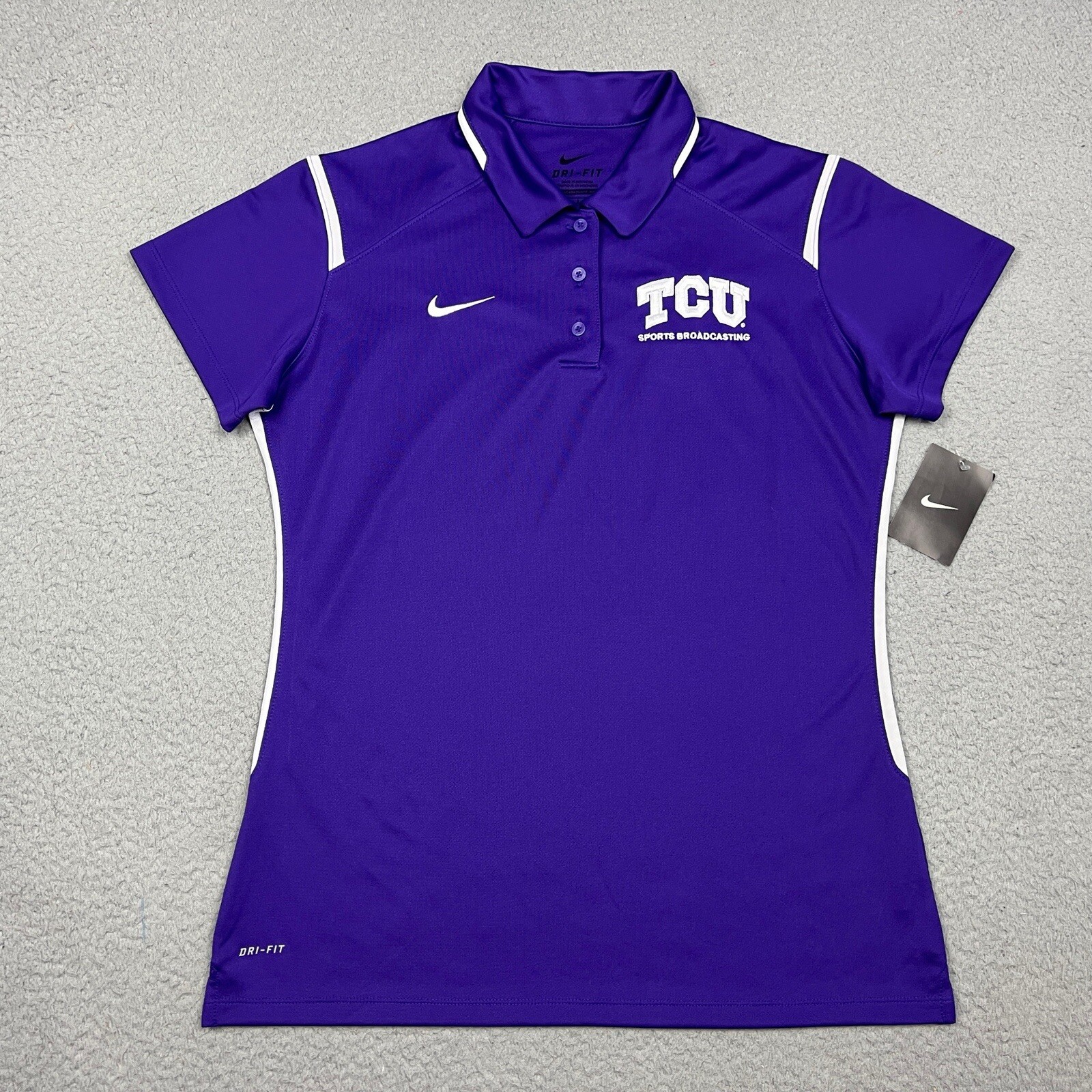 Nike TCU Texas Christian University Polo Shirt Womens Large Sports ...