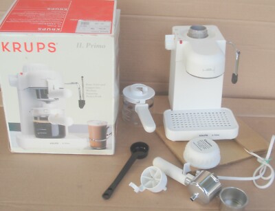 Krups White 4 Cup Espresso Coffee Mini Cappuccino Il Primo Maker 972B ...