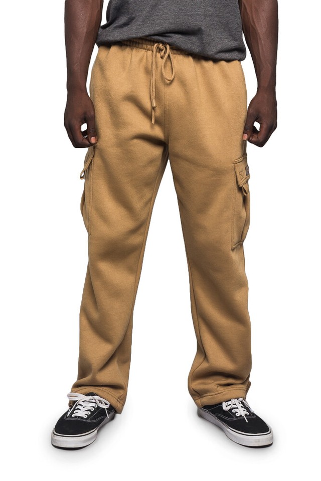G-Style USA Men's Jogger Heavy Weight Fleece Cargo Pocket Sweat Pants S ...