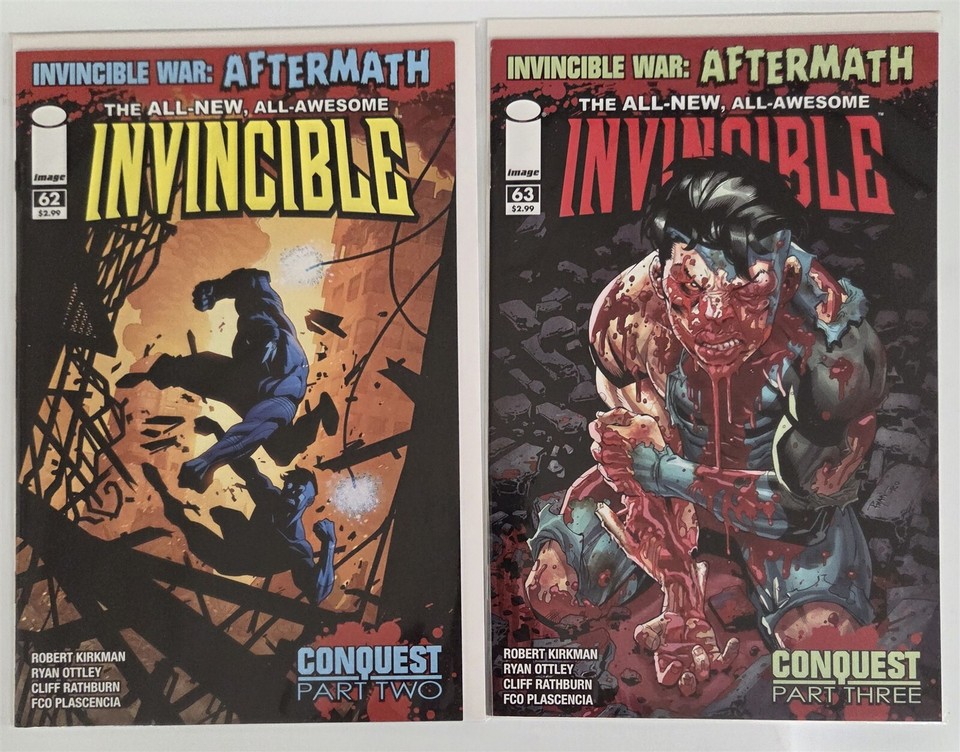 INVINCIBLE #60-65 FULL RUN LOT 61 1st Conquest Invincible War Aftermath ...