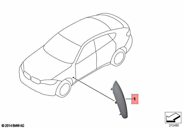 Genuine BMW X6 F16 X6 28iX 30dX 35i Air Duct Side Panel Front Left ...