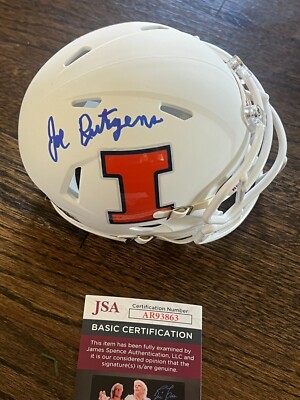 JOE RUTGENS SIGNED FOOTBALL MINI HELMET AUTO ALL AMERICAN ILLINOIS JSA ...
